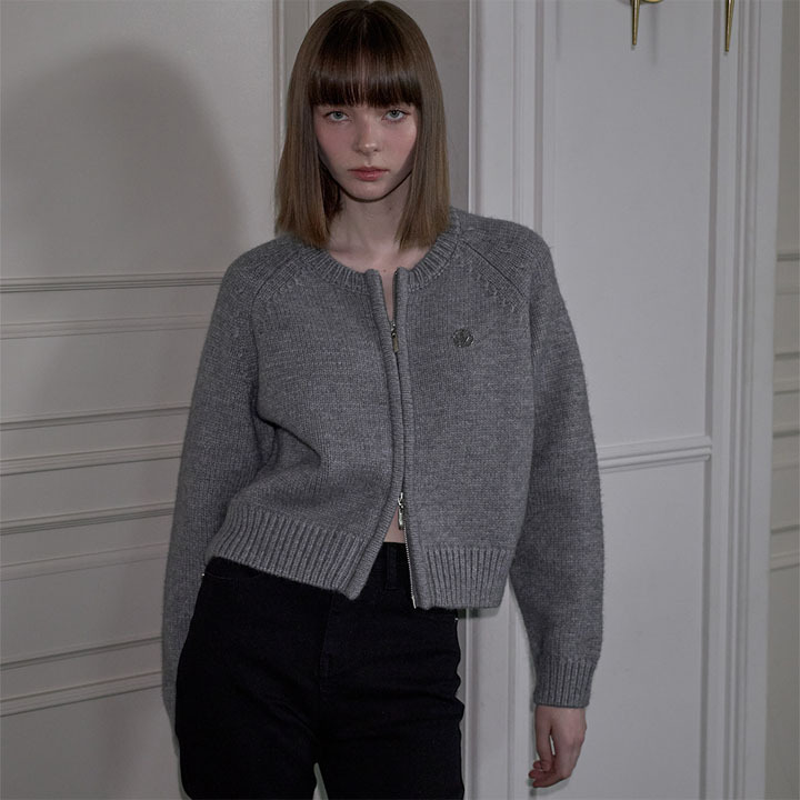 Two-way Knit Cardigan [Gray] - HAGO(하고)