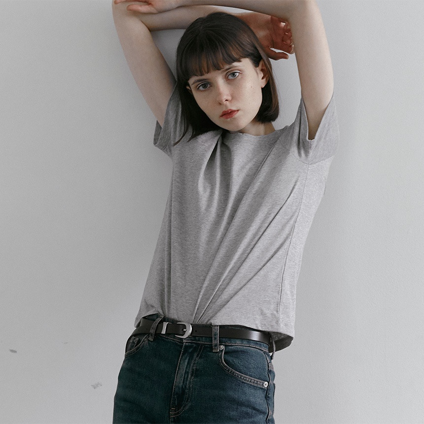 Basic T-shirts(Melange gray) - HAGO(하고)