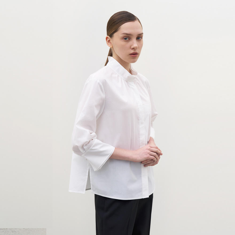 Double neck collar blouse M4ABL203 - HAGO(하고)
