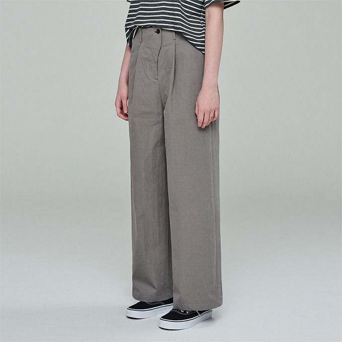 Classic Cotton Pants (Grey) - HAGO(하고)