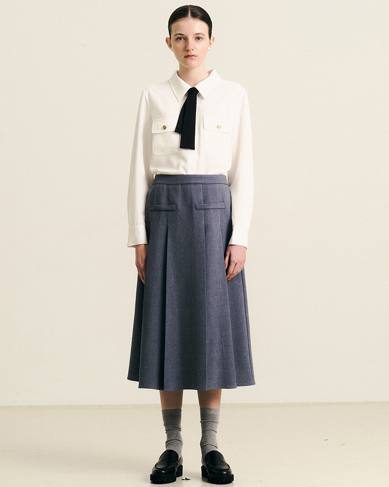 WD_Blue design long skirt - HAGO(하고)