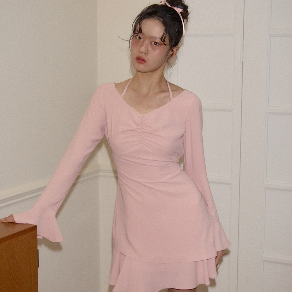 Ballet Mini Dress_ Peach - HAGO(하고)
