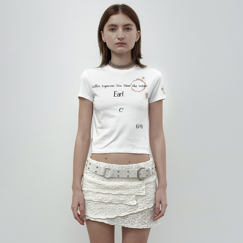 TEA TIME HALF TOP / WHITE - HAGO(하고)