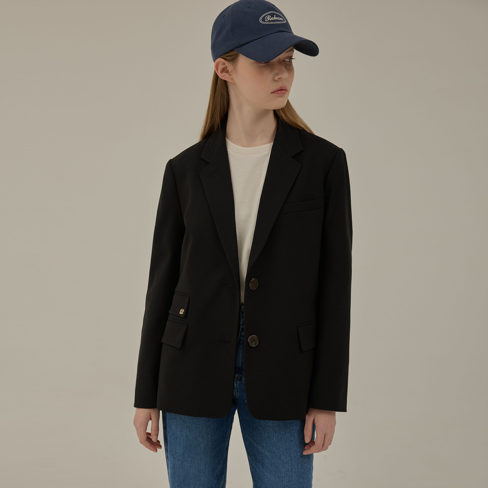 Basic two button jacket_Black - HAGO(하고)