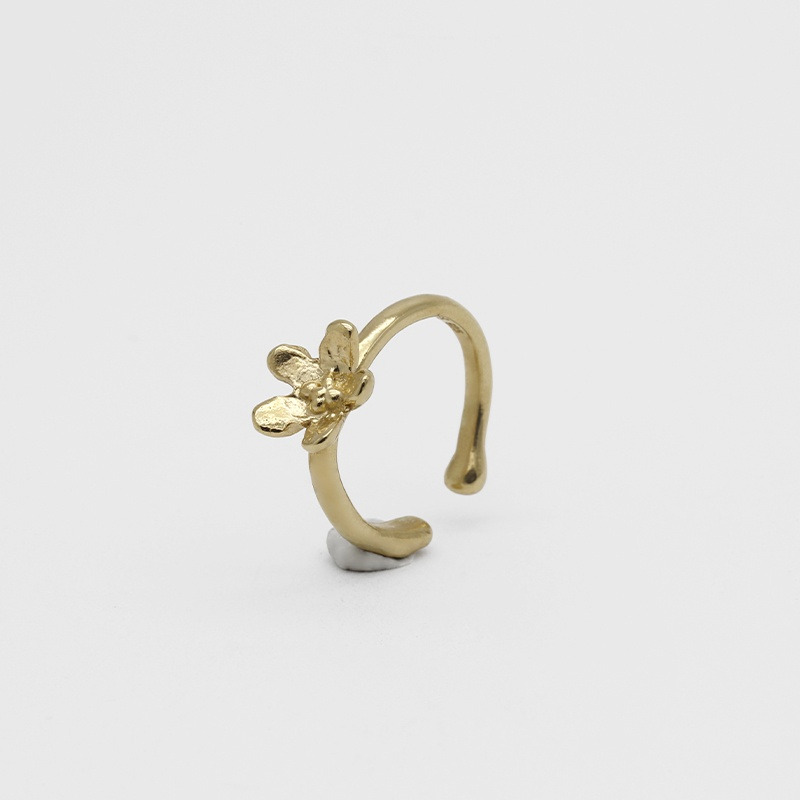 Flower hoop earcuff_ E19[Gold] - HAGO(하고)