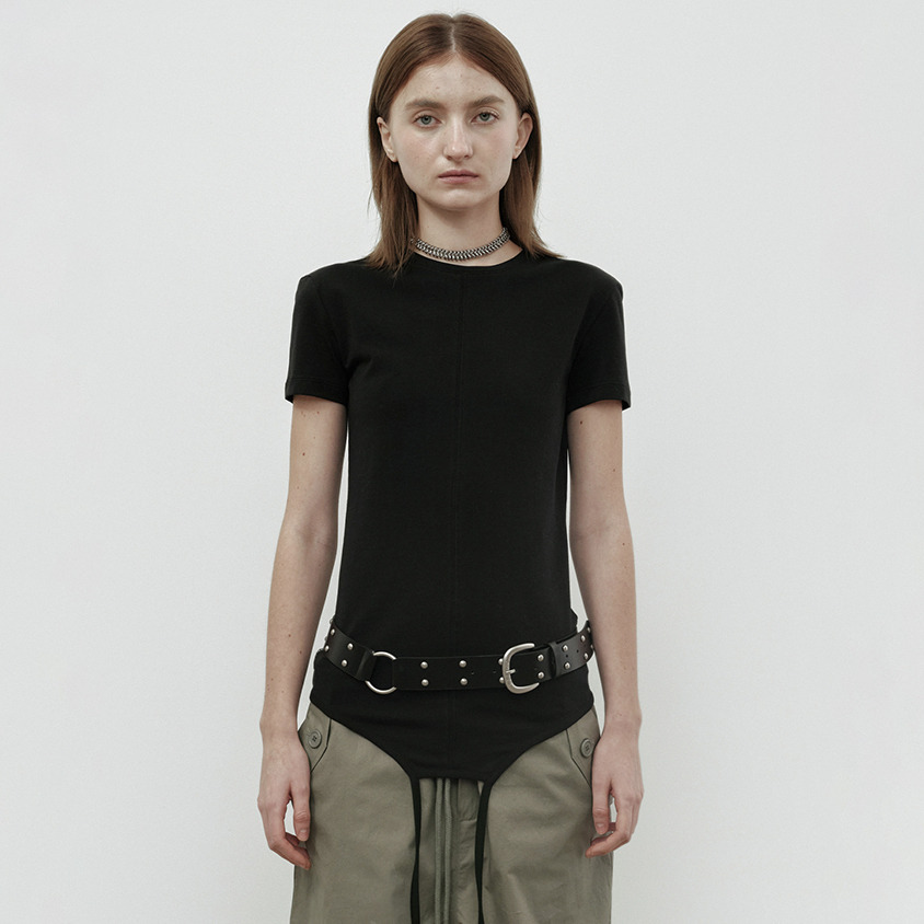 BOTH SIDE STRING TOP / BLACK - HAGO(하고)