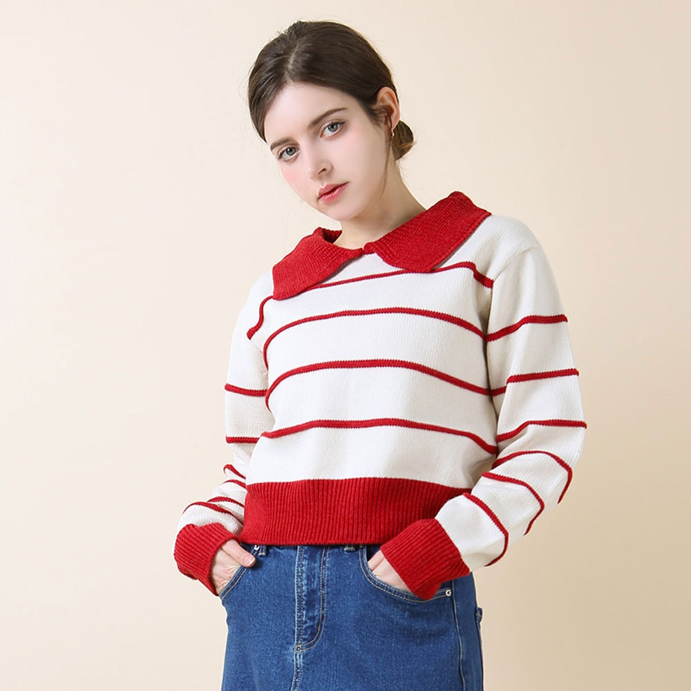 [에잇컨셉] 카라 단가라 니트(3color) - HAGO(하고)