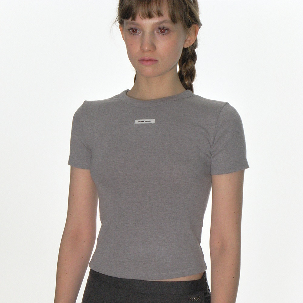 CREW NECK BASIC TOP_MELANGE GREY - HAGO(하고)