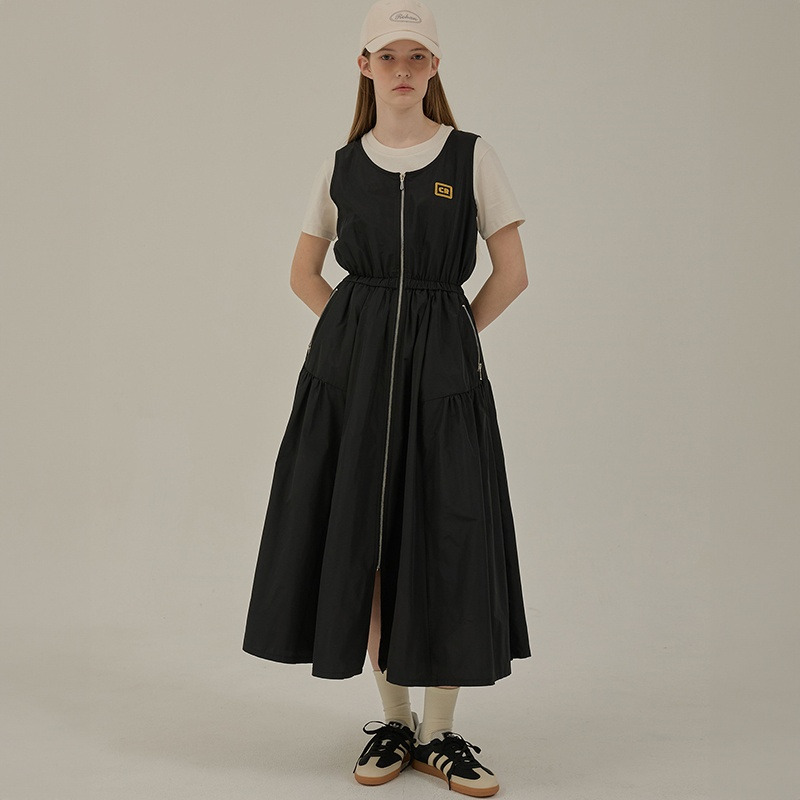 Rohan sleeveless pocket dress_Black - HAGO(하고)