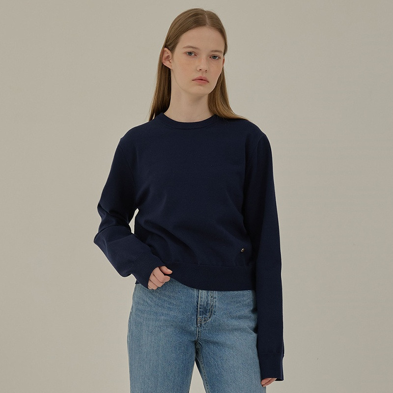 Basic round knit_Navy - HAGO(하고)