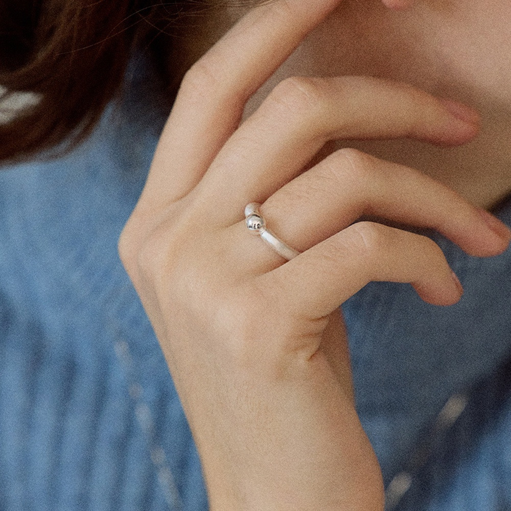 [silver 925] Matt Circle Ring (SILVER) - 하고