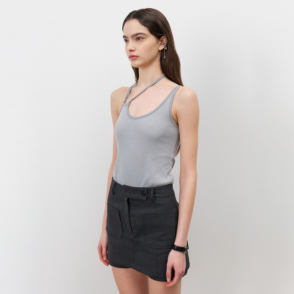 24 Spring _ Ash Green Strap Sleeveless - HAGO(하고)