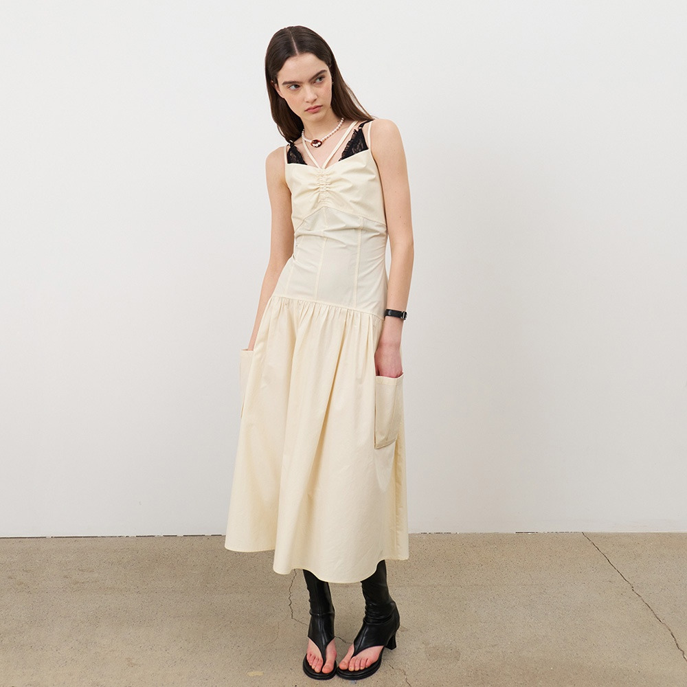 24 Spring_ Butter Cargo Dress - HAGO(하고)
