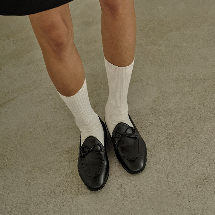 kate ribbon loafer_BK - HAGO(하고)