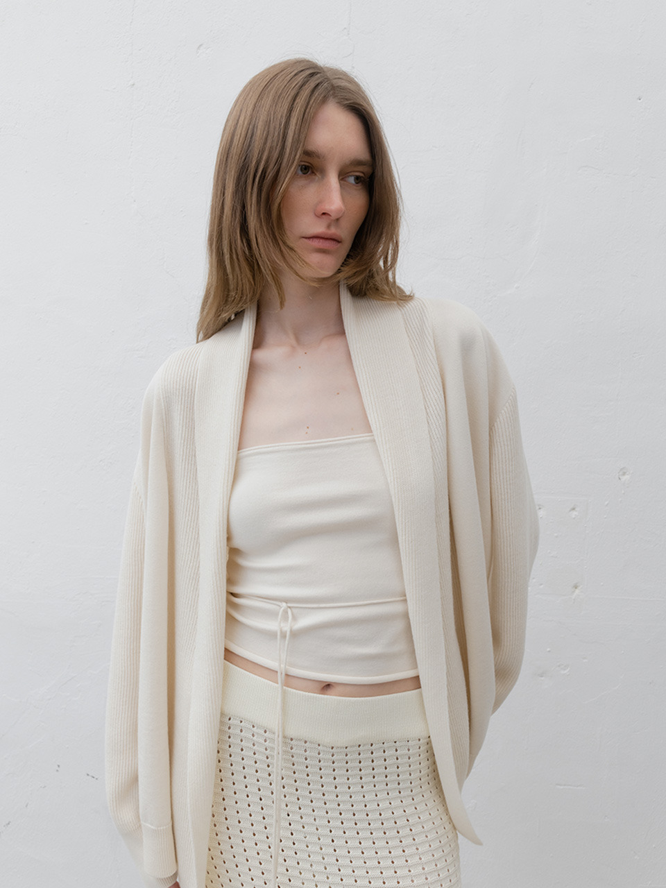 WAIST STRING TANK TOP [IVORY] - 하고