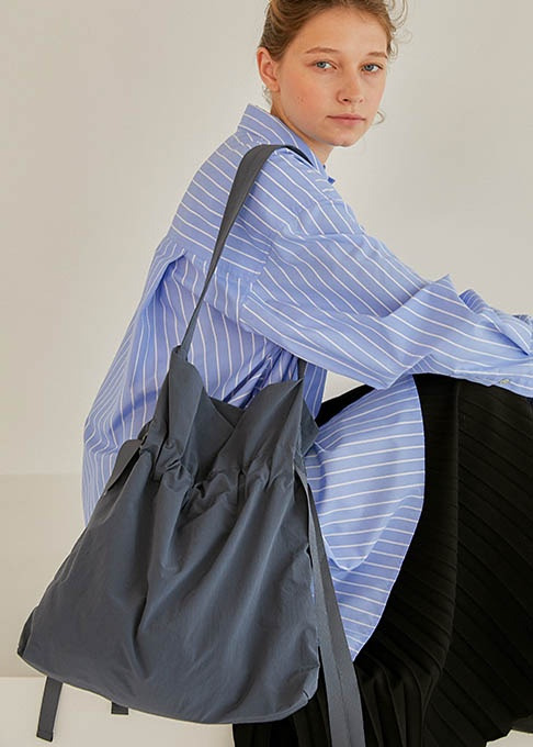 Drawstring Bag_Dusty Blue - HAGO(하고)