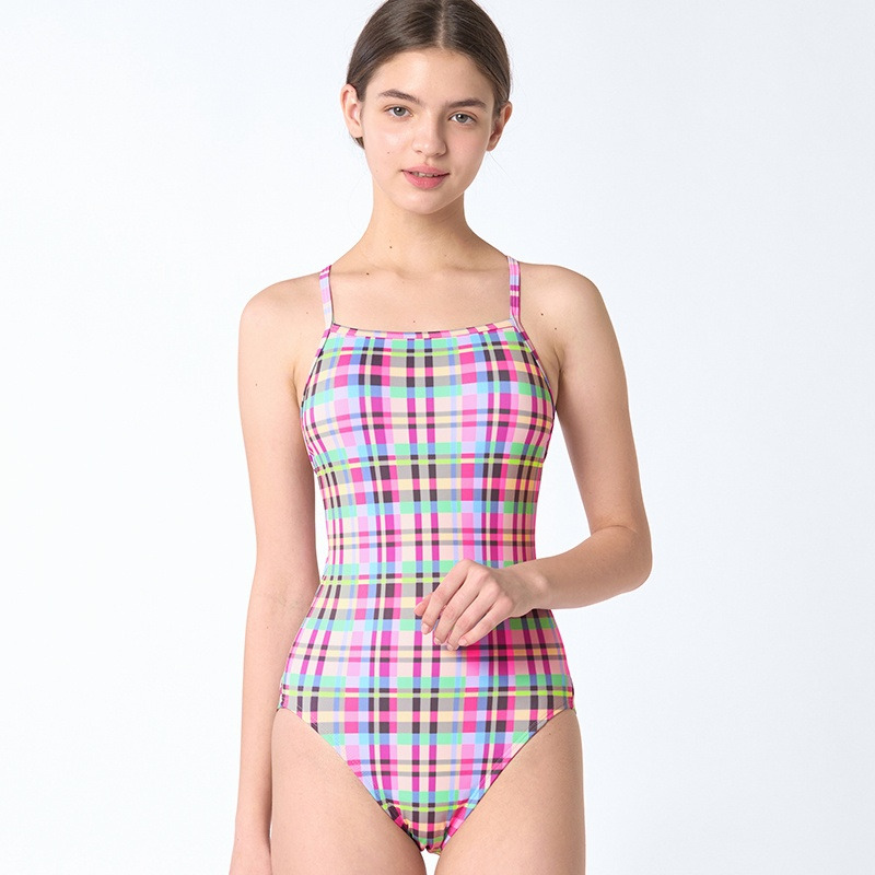 Macaron Check swimsuit - 하고(HAGO)