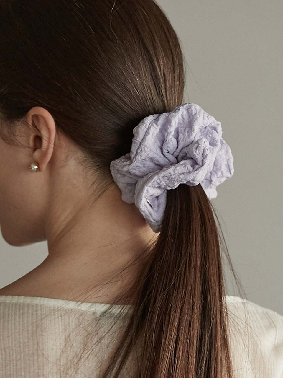 Crinkle charm scrunchie - 3colors - HAGO(하고)