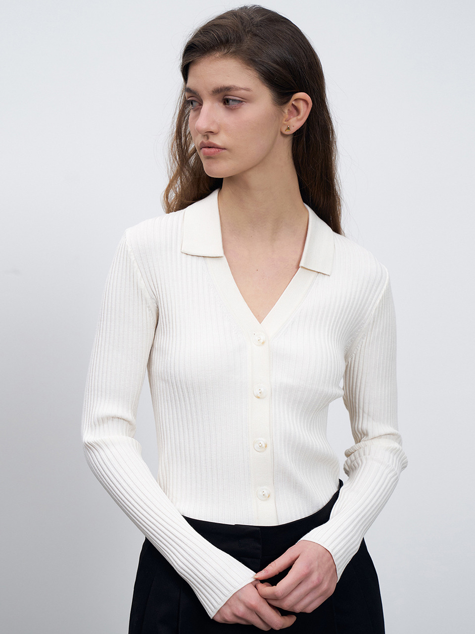 Basic Collar Golgi Knit - HAGO(하고)