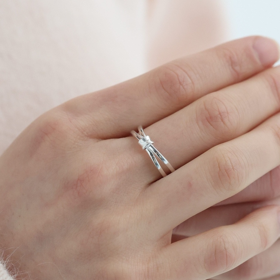 [Silver 925] Ribbon Line Ring SR211 - Silver - HAGO(하고)