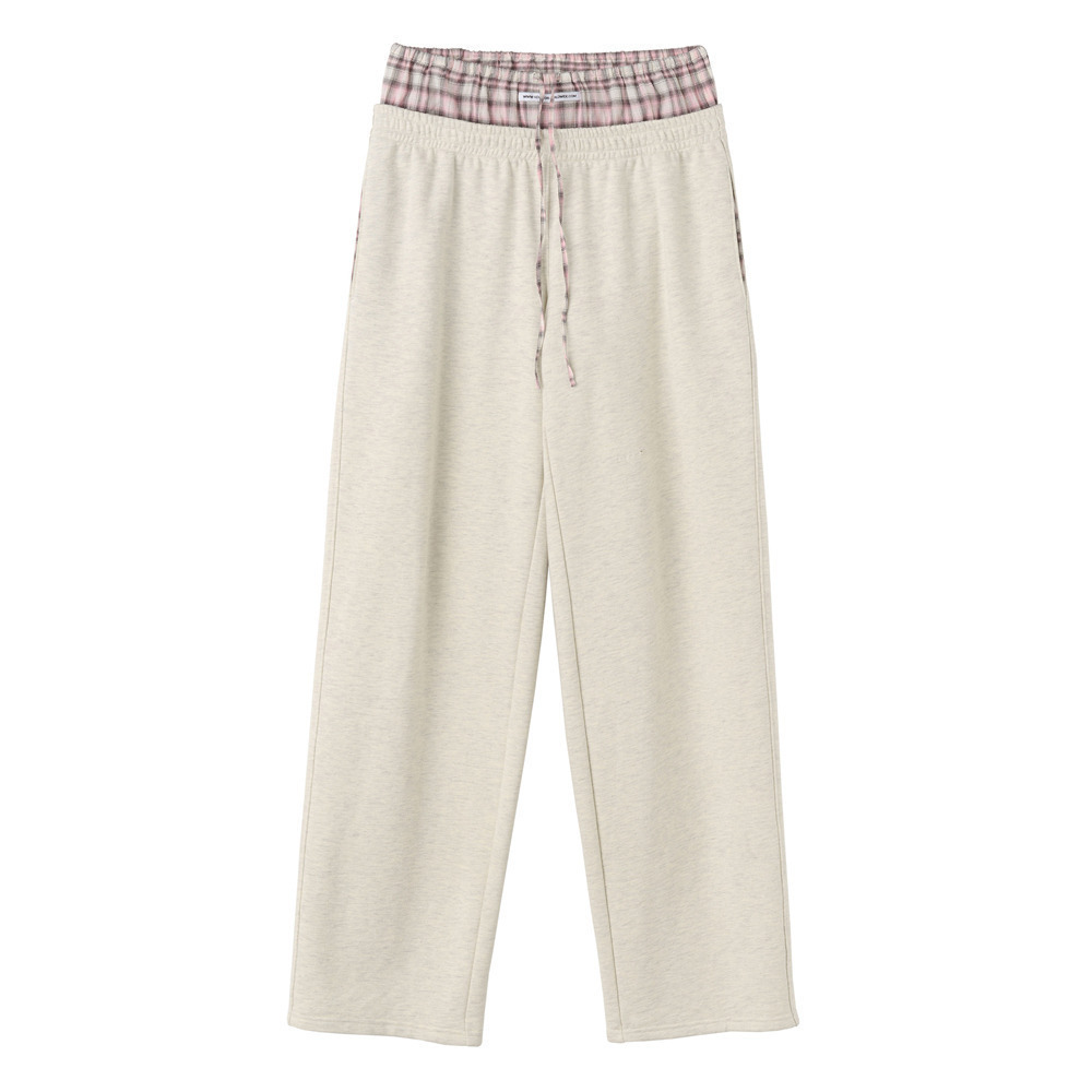 Boxer Layered Sweatpants Oatmeal - 하고