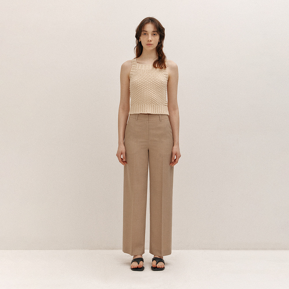 CLASSIC SEMI WIDE SLACKS (BEIGE) - HAGO(하고)