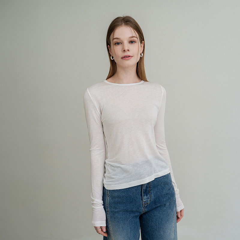 Basic Tencel Sleeve T-shirts - 4colors - 하고(HAGO)