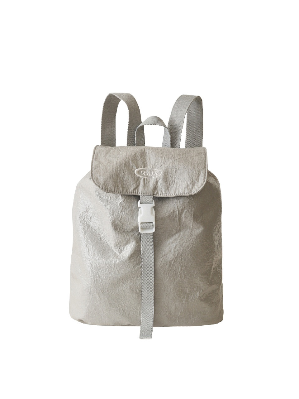 Shine mini string backpack_silver - HAGO(하고)