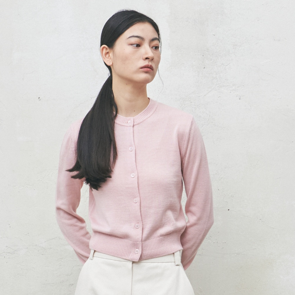 Round neck cardigan - HAGO(하고)