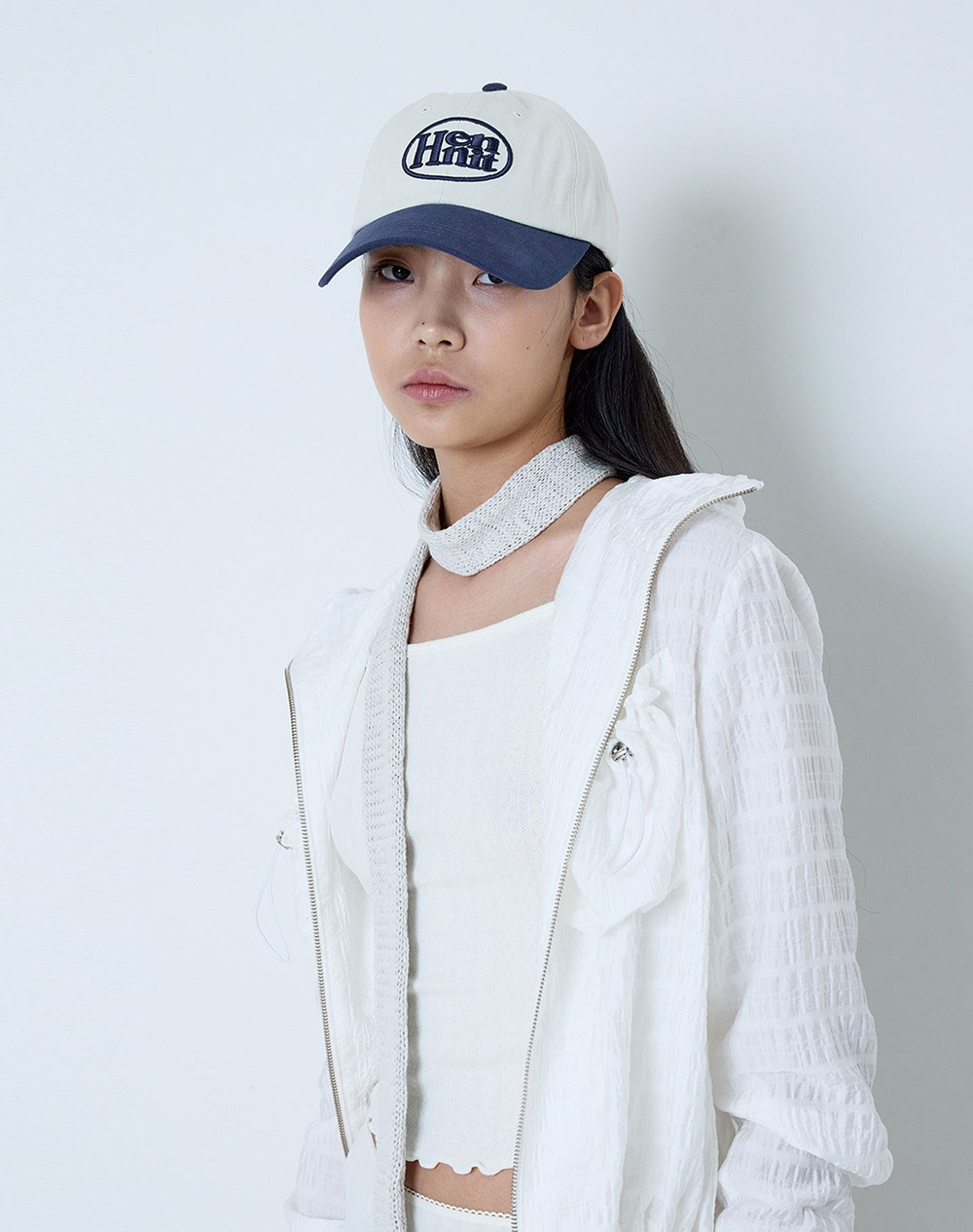 Hennit Logo Cap (Cream/Navy) - HAGO(하고)
