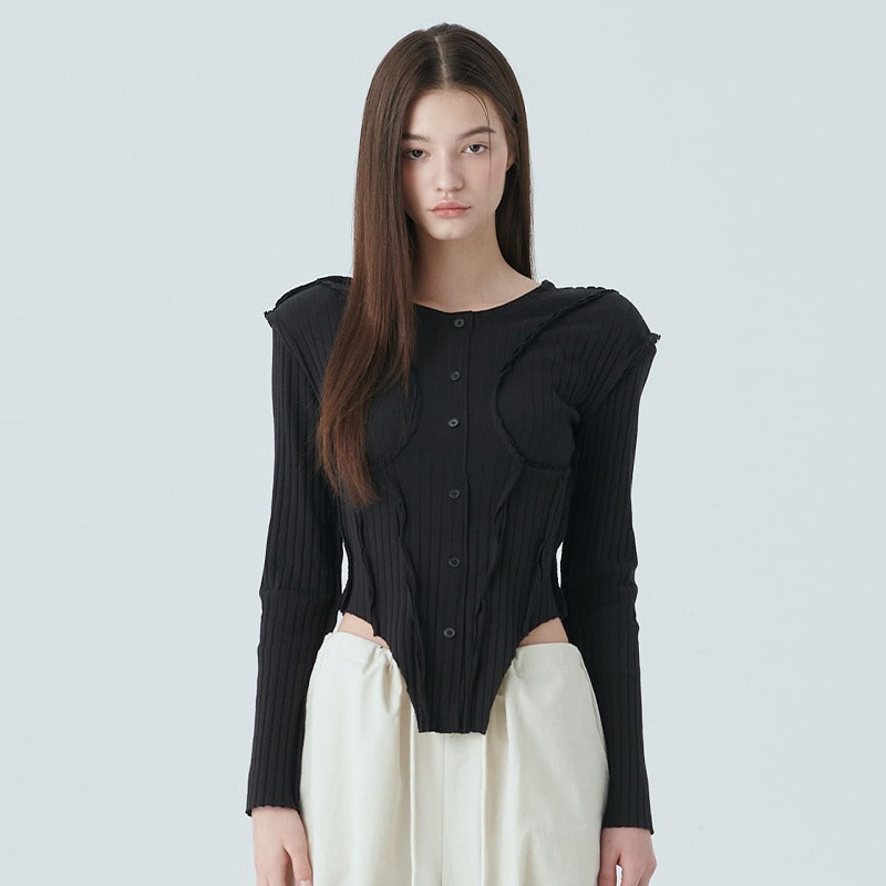 CUT-OFF LINE TOP / BLACK - HAGO(하고)