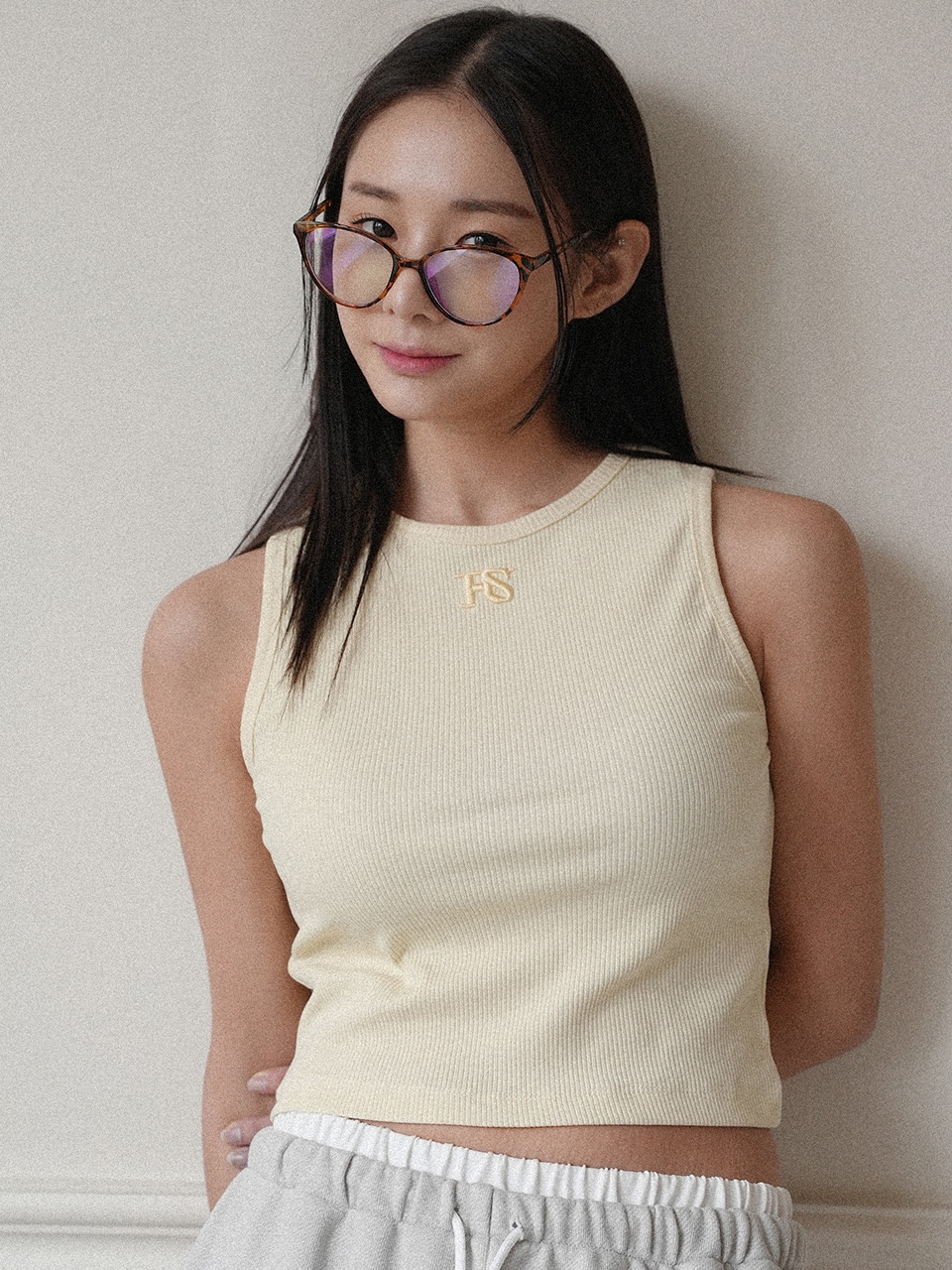 ESSENTIAL RIB CREW NECK SLEEVELESS (BUTTER) - HAGO(하고)