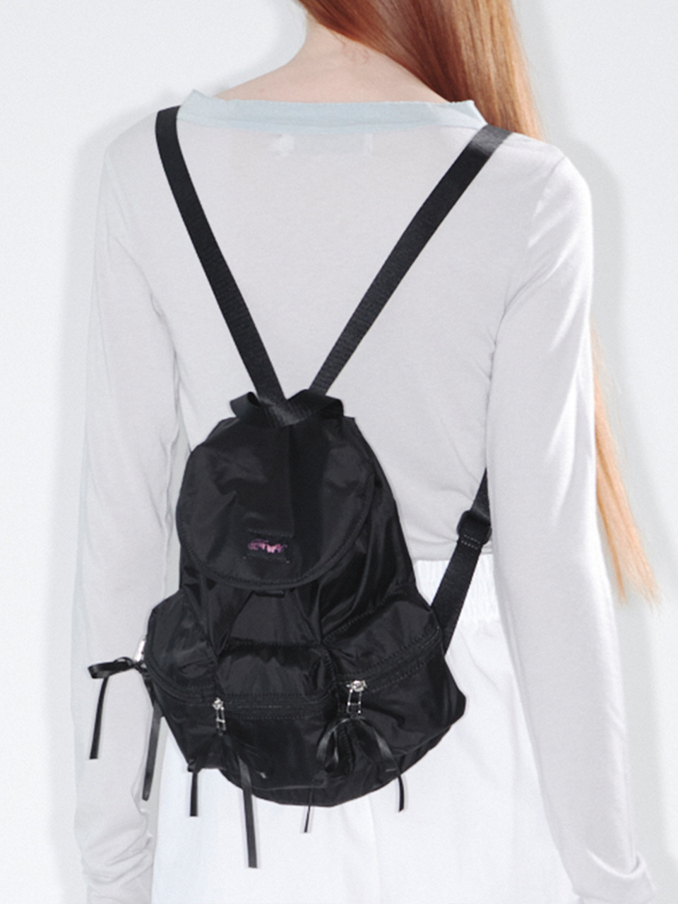 BERRY POCKET BACKPACK - BLACK - HAGO(하고)