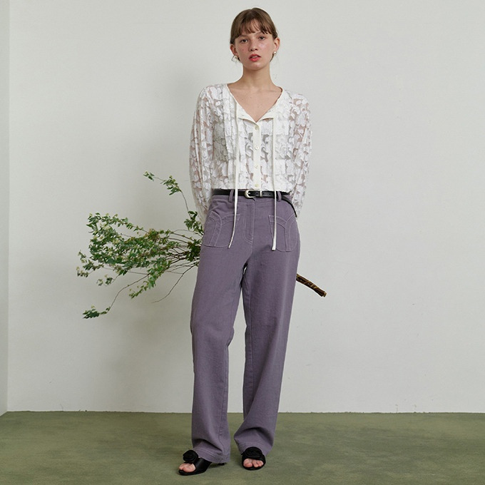 Dante pants Violet - HAGO(하고)