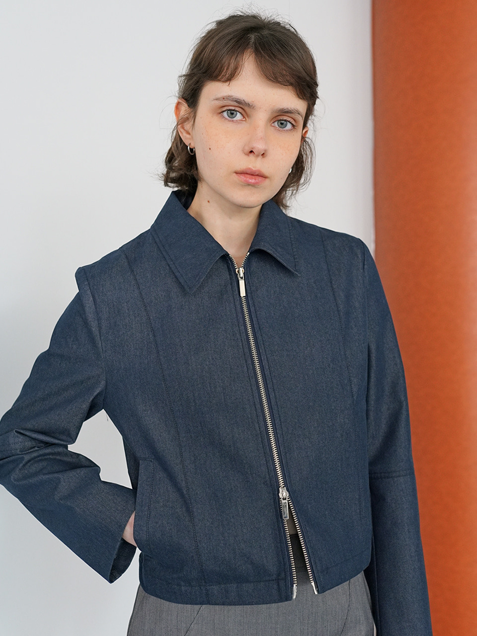 R 2 WAY ZIPPER COLLAR JACKET(2 colors) - HAGO(하고)