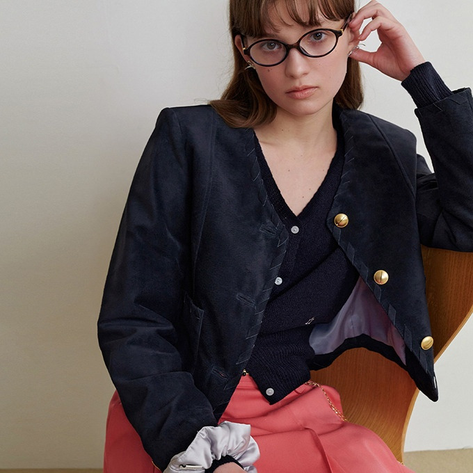 Tattie jacket Navy - 하고(HAGO)