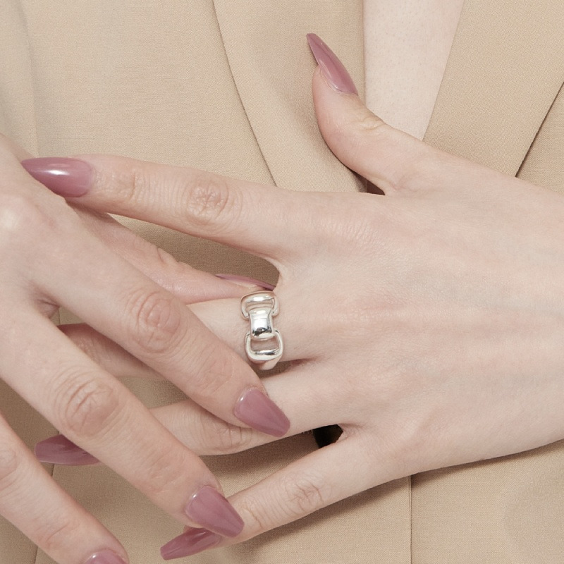 Square Link Bold Ring - HAGO(하고)