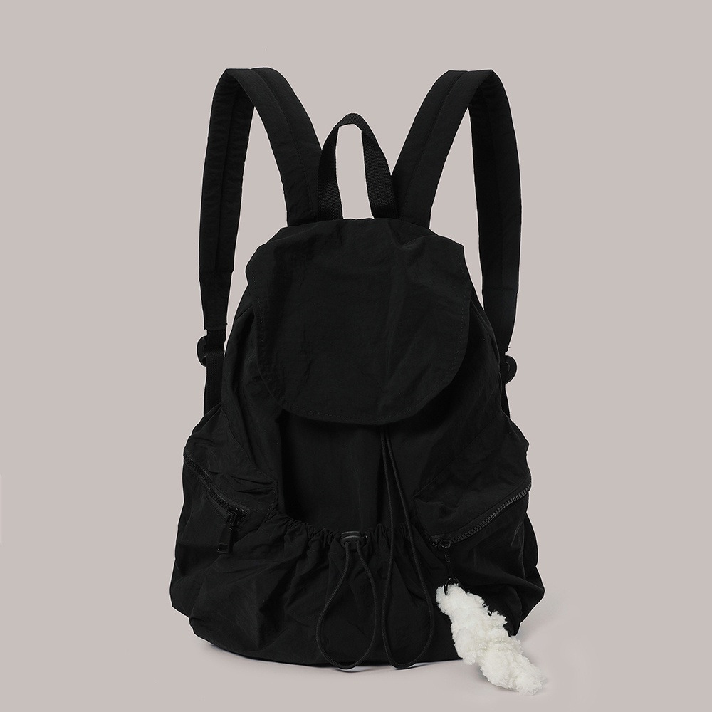 [키링증정] Rustle String Backpack - Black - 하고(HAGO)