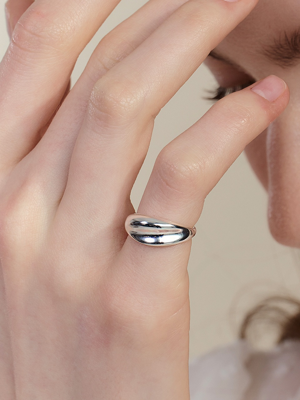 [특가~3/24][sv925] bold pinkie ring - 하고