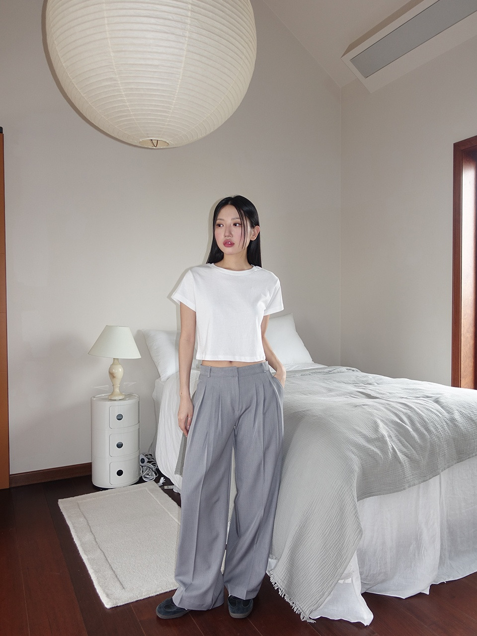 GEEK TUK WIDE PANTS [GREY] - HAGO(하고)