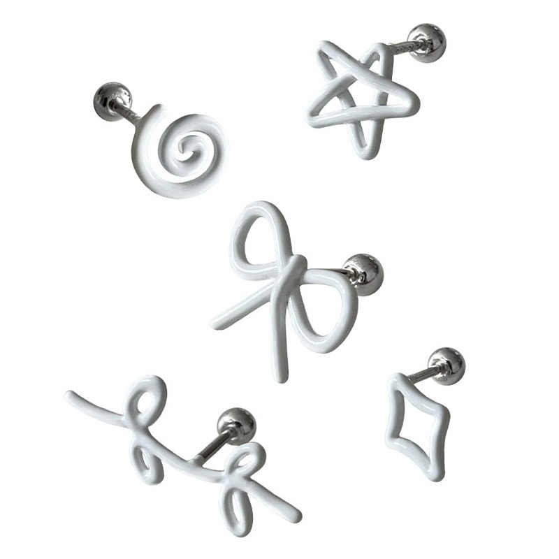 Fruit doodle piercing (White) - HAGO(하고)