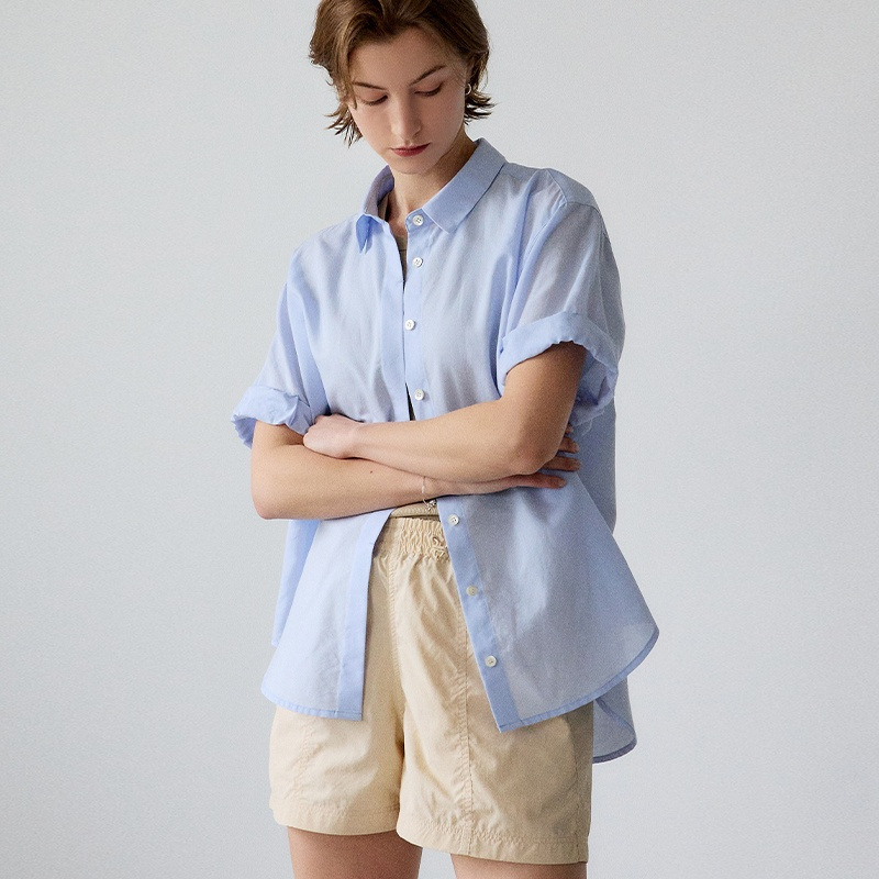 소프트 롤업 셔츠 SOFT ROLL-UP SHIRT (SKY BLUE) - HAGO(하고)