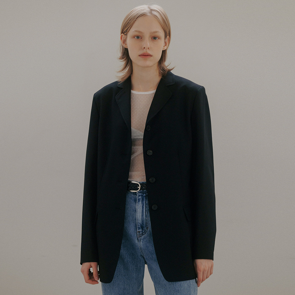 vintage single jacket (black) - 하고(HAGO)