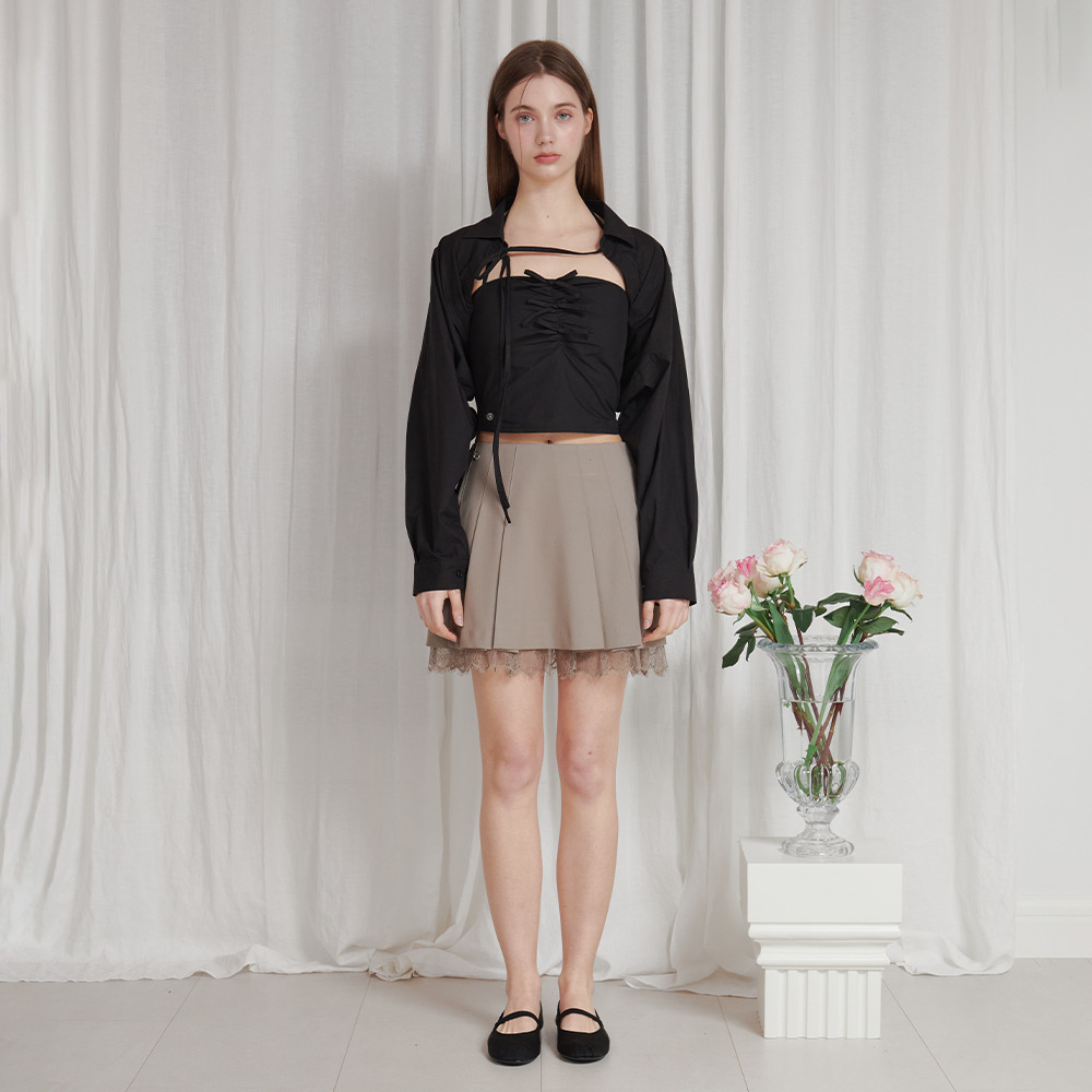 LYNN MINI SKIRT brown - HAGO(하고)