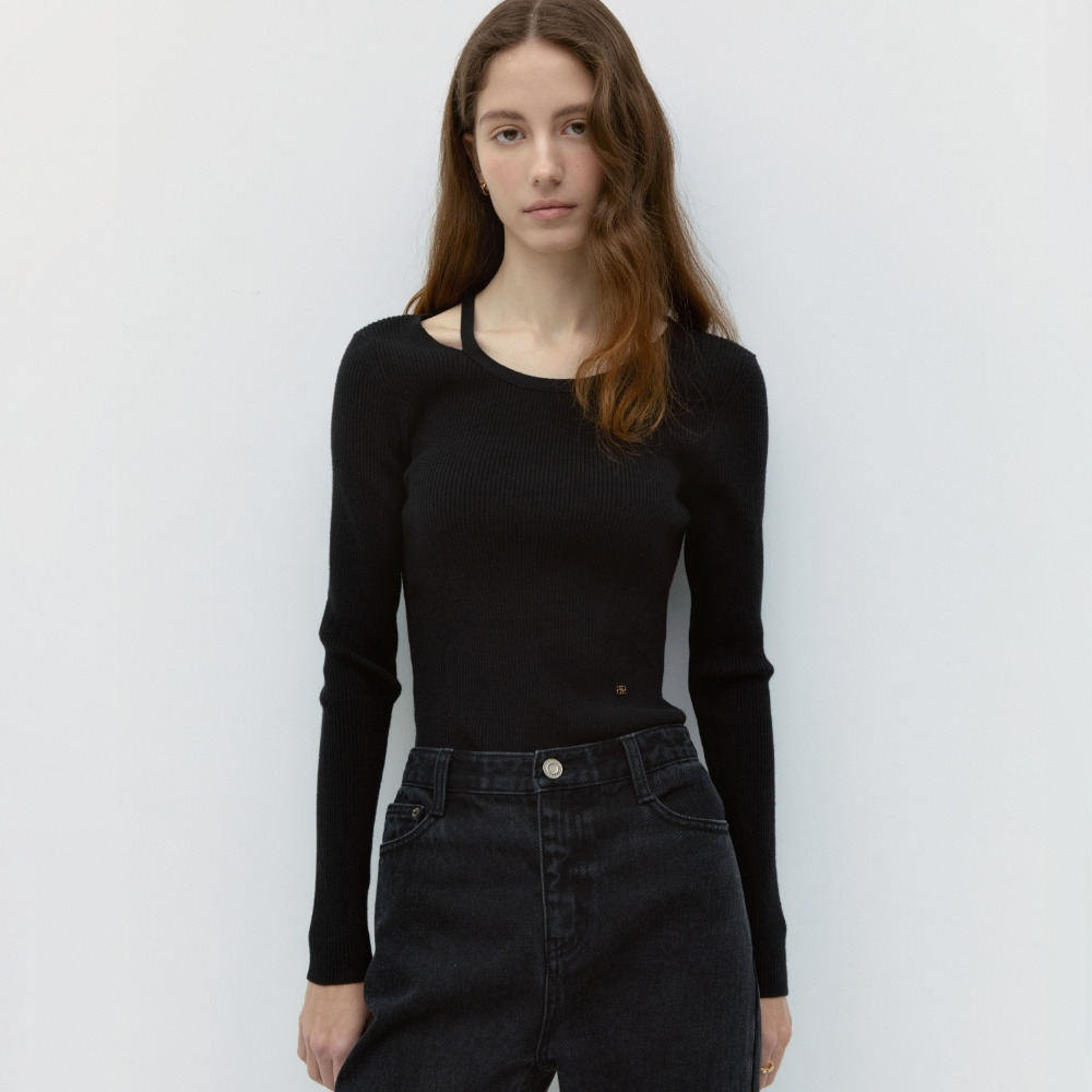 strap pullover - black - 하고(HAGO)