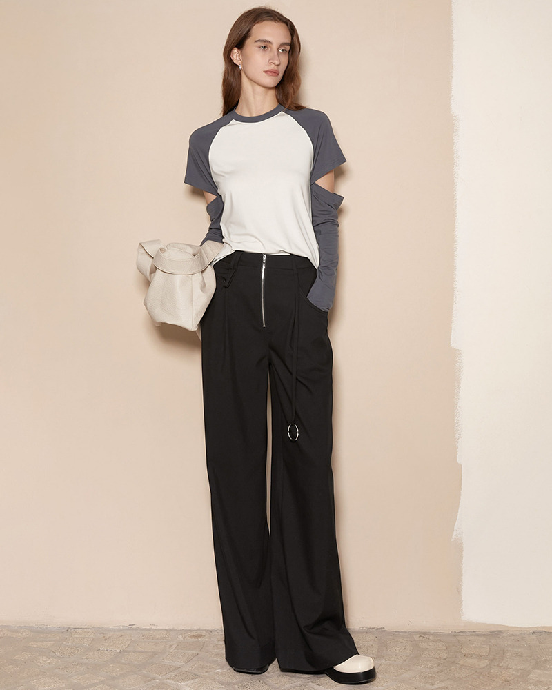 BA_Drop ring wide-leg pants - 하고(HAGO)