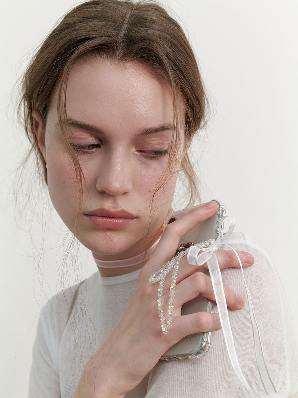 Sheer Ribbon Key Ring (L241MSG020) - 하고(HAGO)