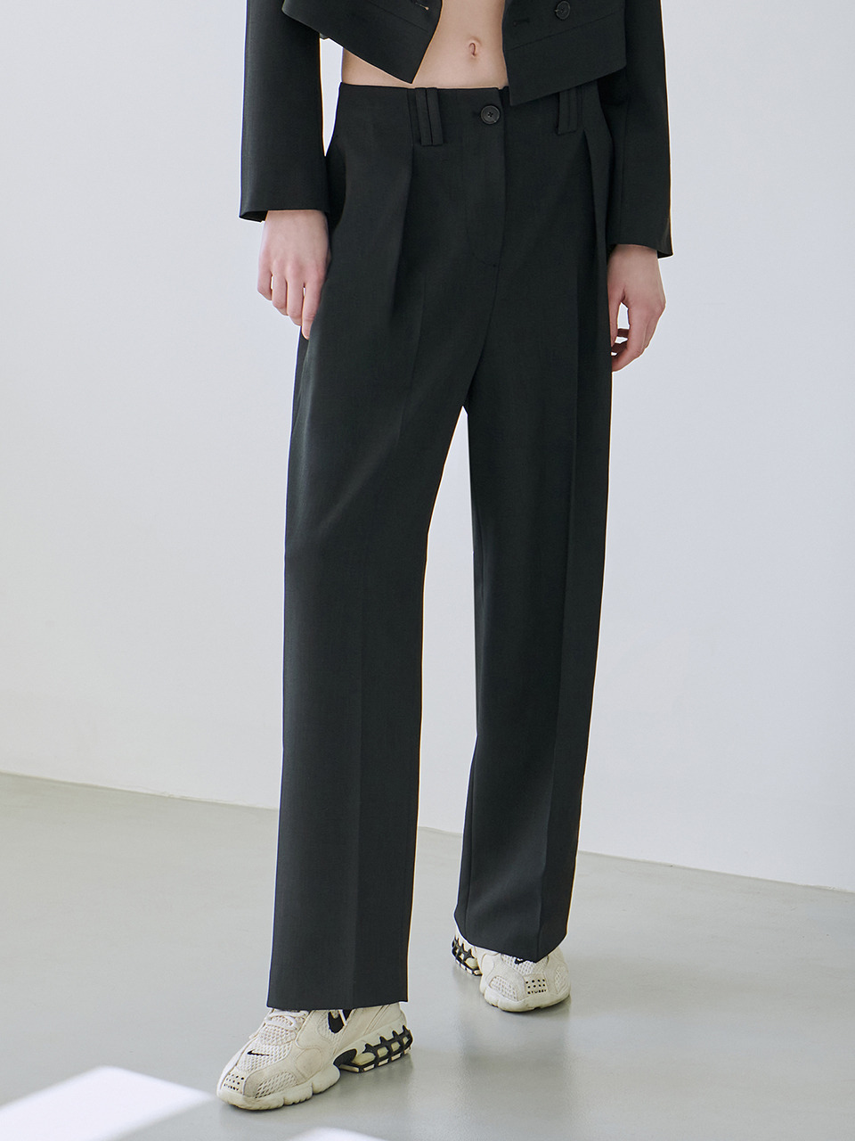 One-tuck set-up Pants_YA3LPN9 - HAGO(하고)