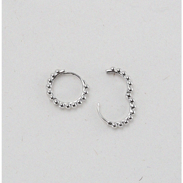[925 Silver] Biny 도트 미니 링 귀걸이 Earrings_SV - HAGO(하고)