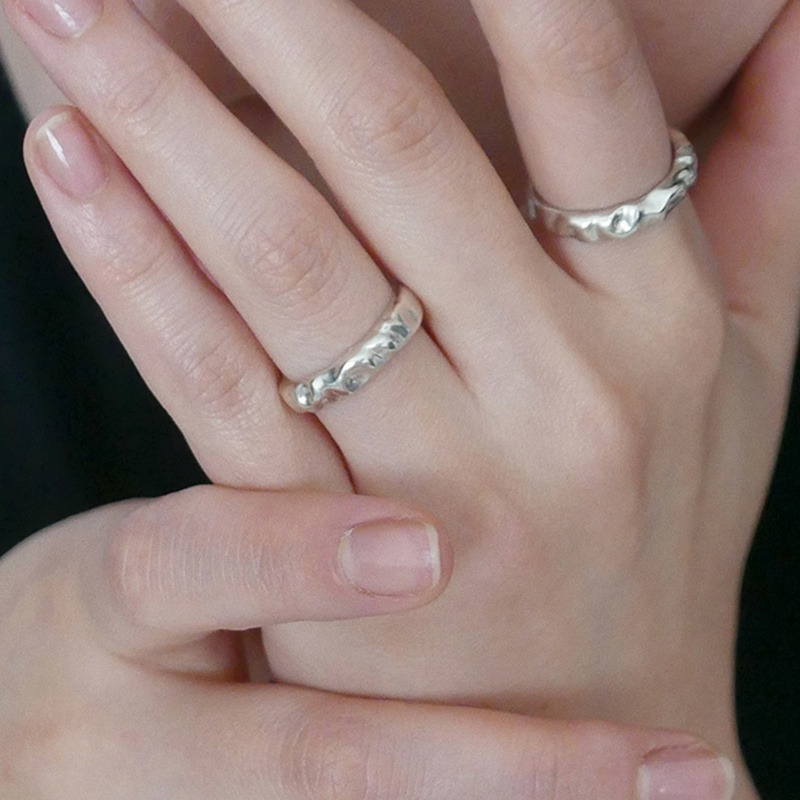 SHIR RING 03 (GLOSSY-SILVER) - HAGO(하고)